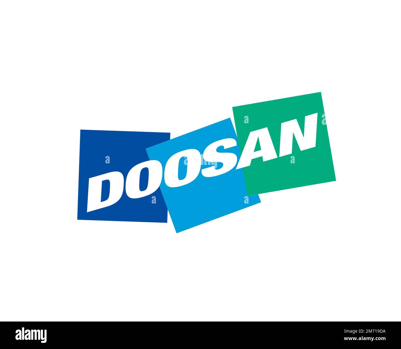 Doosan Corporation, rotated logo, white background Stock Photo - Alamy