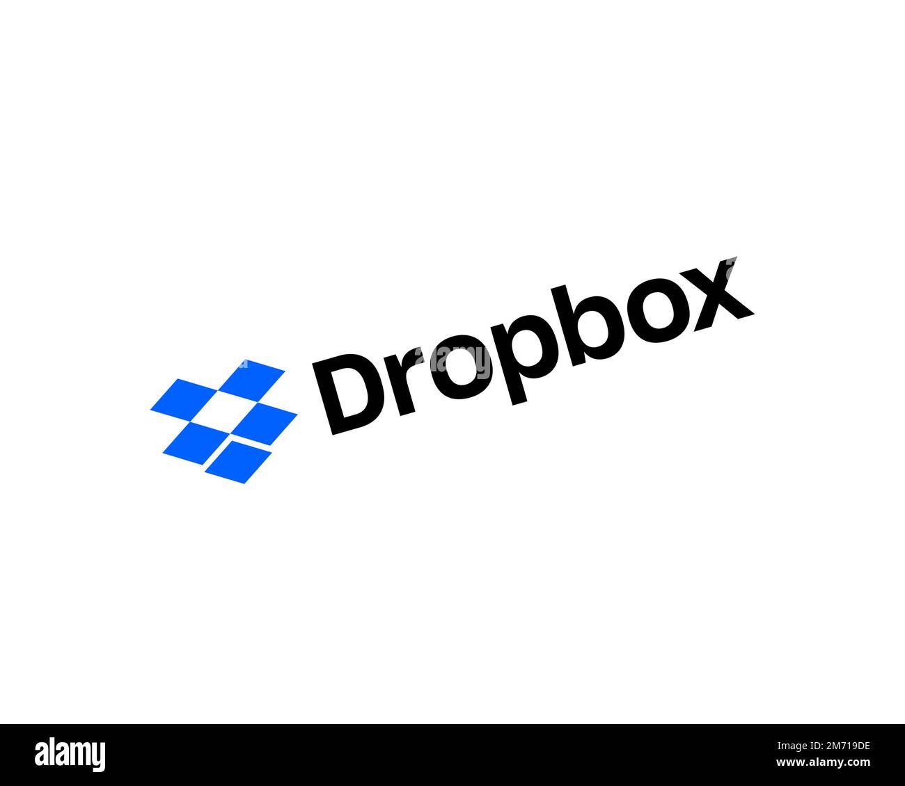 Dropbox service, rotated logo, white background Stock Photo - Alamy