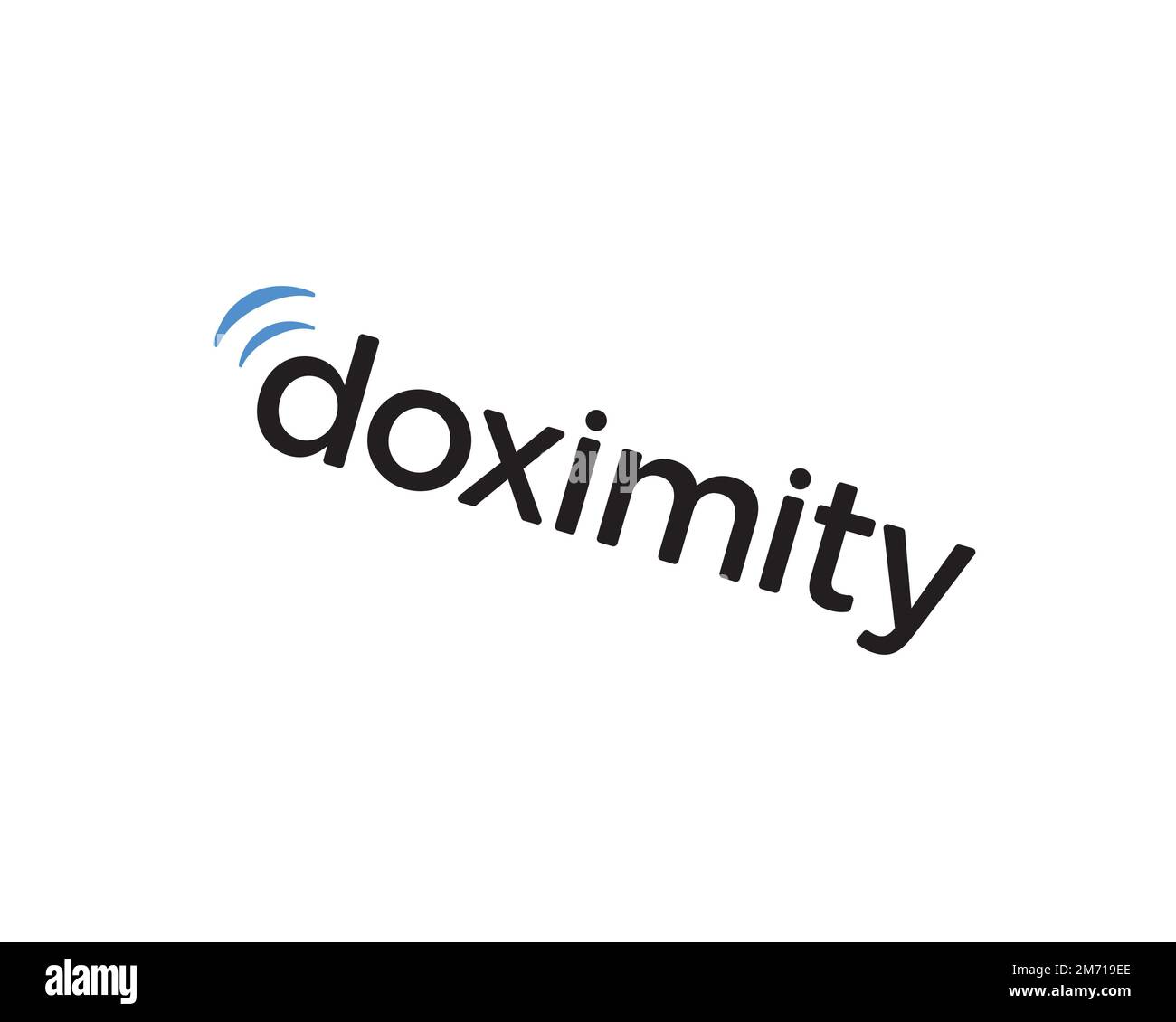 Doximity, rotated logo, white background B Stock Photo - Alamy