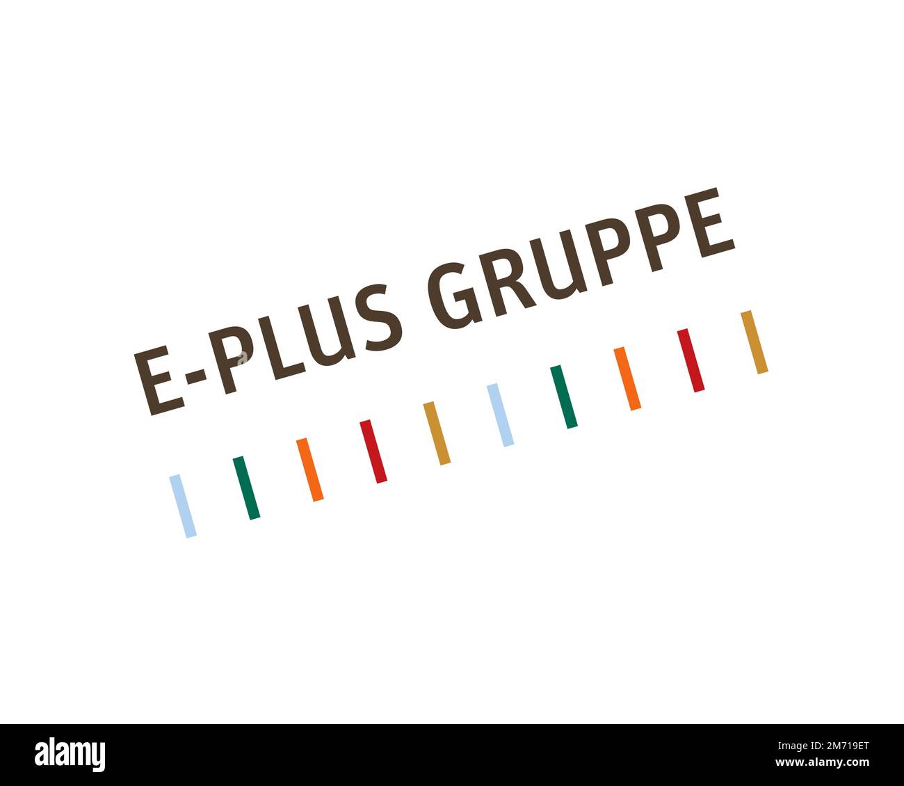 E Plus, rotated logo, white background Stock Photo - Alamy