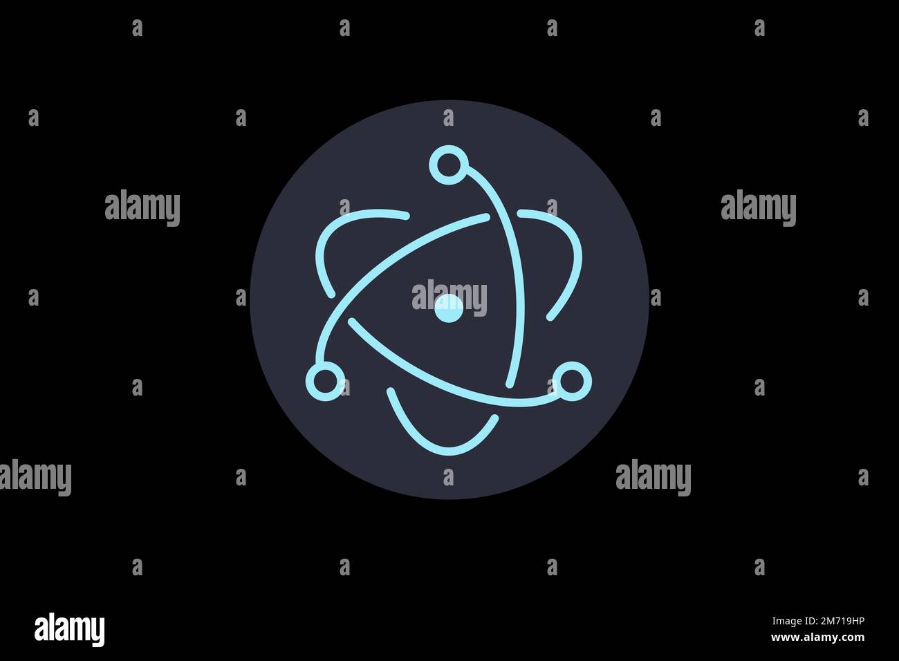 Electron software framework, Logo, Black background Stock Photo - Alamy