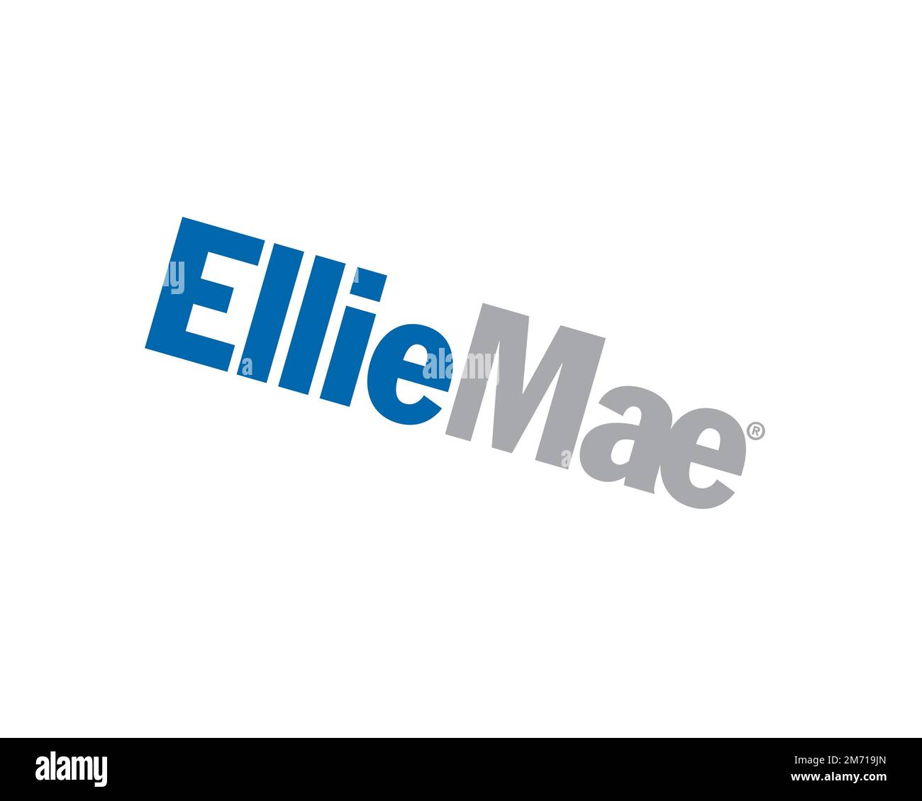 Ellie Mae, rotated logo, white background B Stock Photo - Alamy