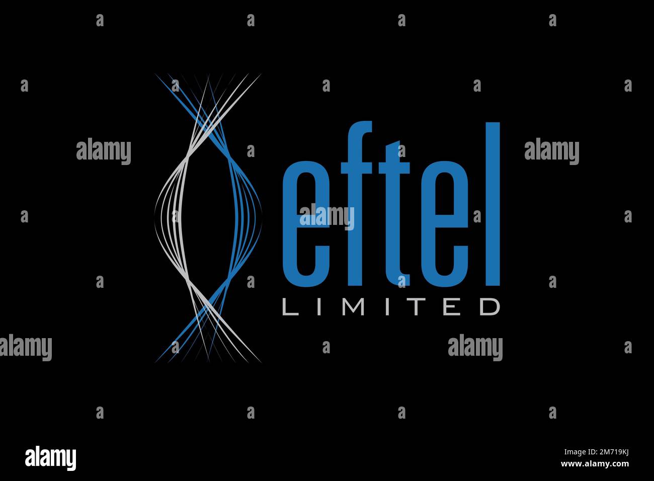Eftel, Logo, Black background Stock Photo - Alamy