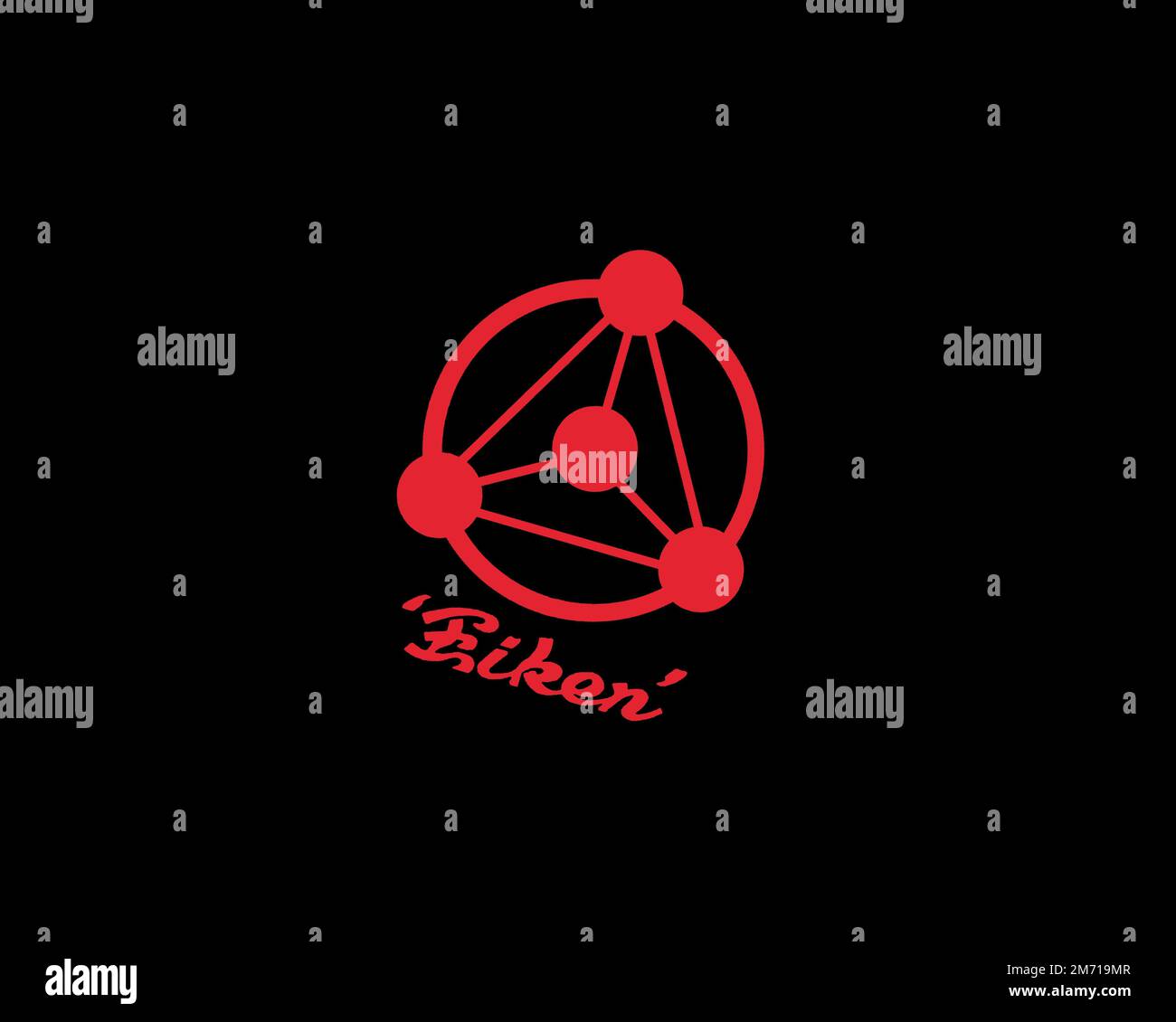 Eiken Chemical, rotated logo, black background B Stock Photo - Alamy