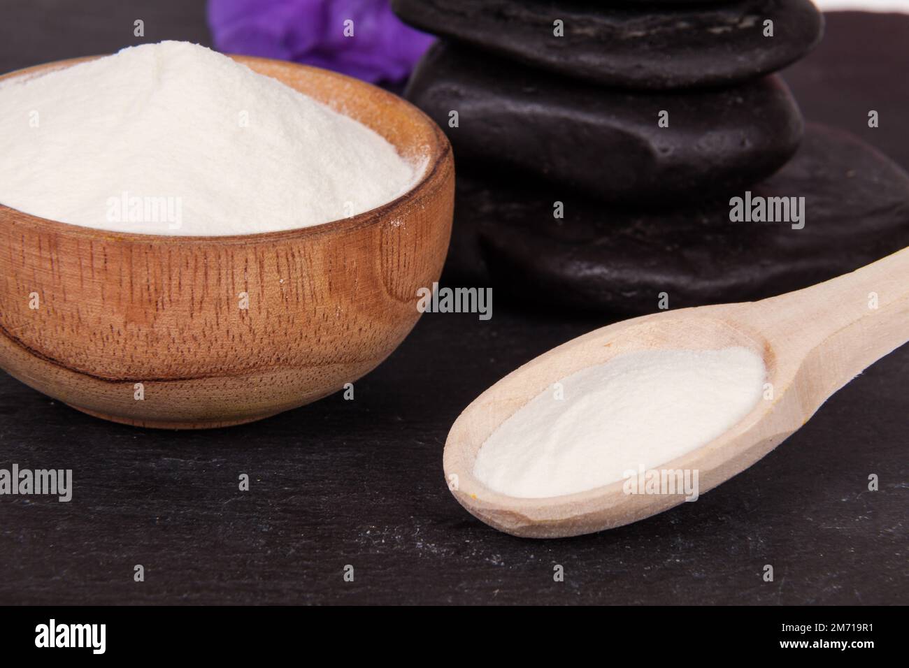 Collagen Hydrolyzed protein molecule - collagen powder Stock Photo - Alamy