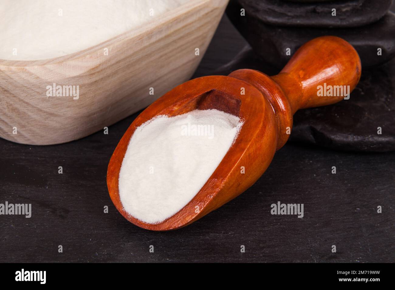 Collagen Hydrolyzed protein molecule - collagen powder Stock Photo - Alamy