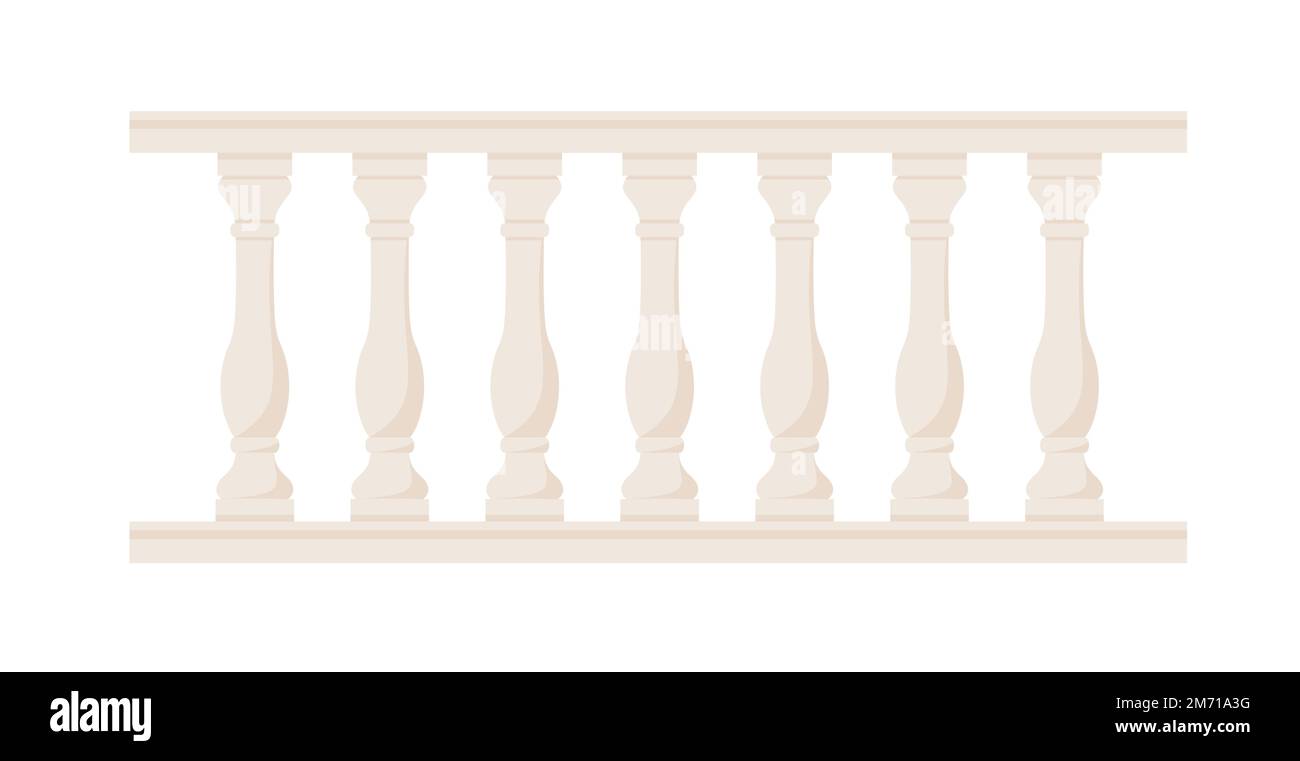 Stone balustrade with balusters for fencing. Palace fence. Balcony ...