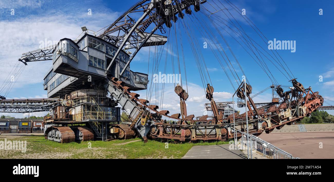 Panoramic photo of lignite excavator giants at the Ferropolis ...