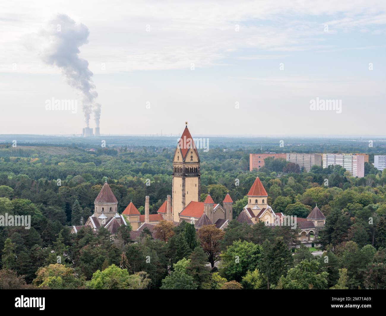 Kunstwollen Crematorium in the Cloister Style at the Leipzig City ...