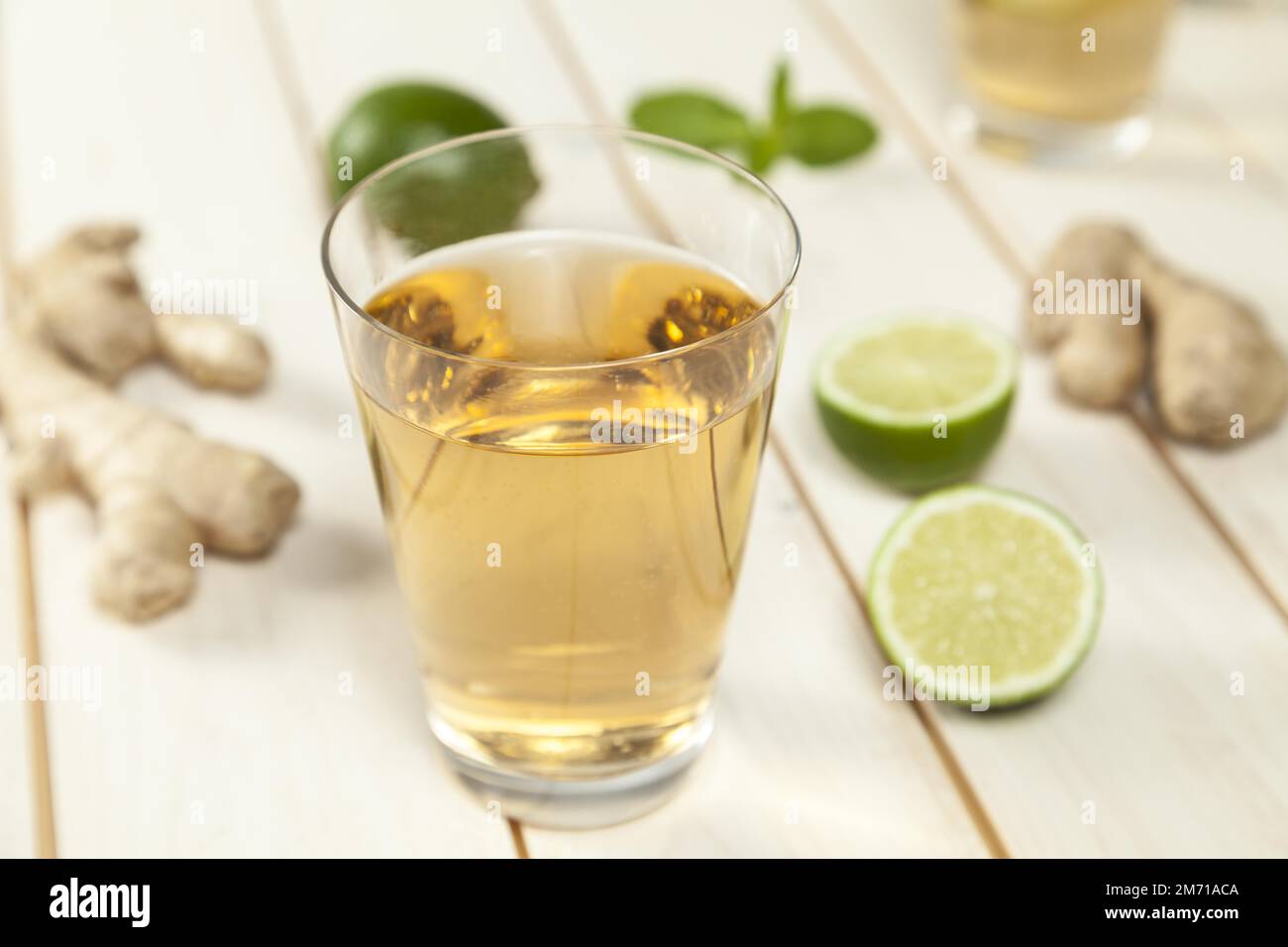 Ginger ale in a glass Stock Photo - Alamy