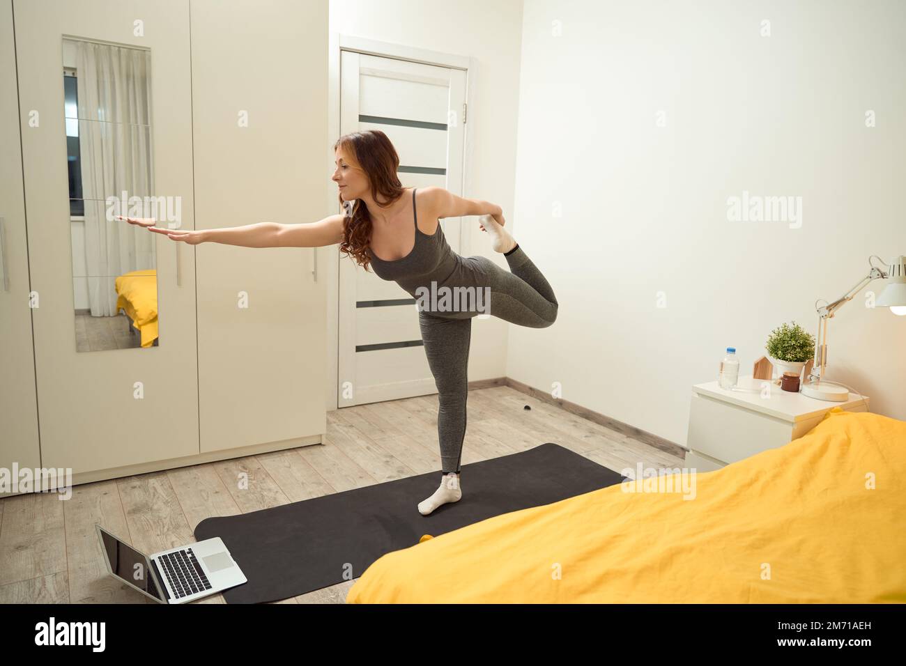 Exercise in bedroom hi-res stock photography and images - Alamy