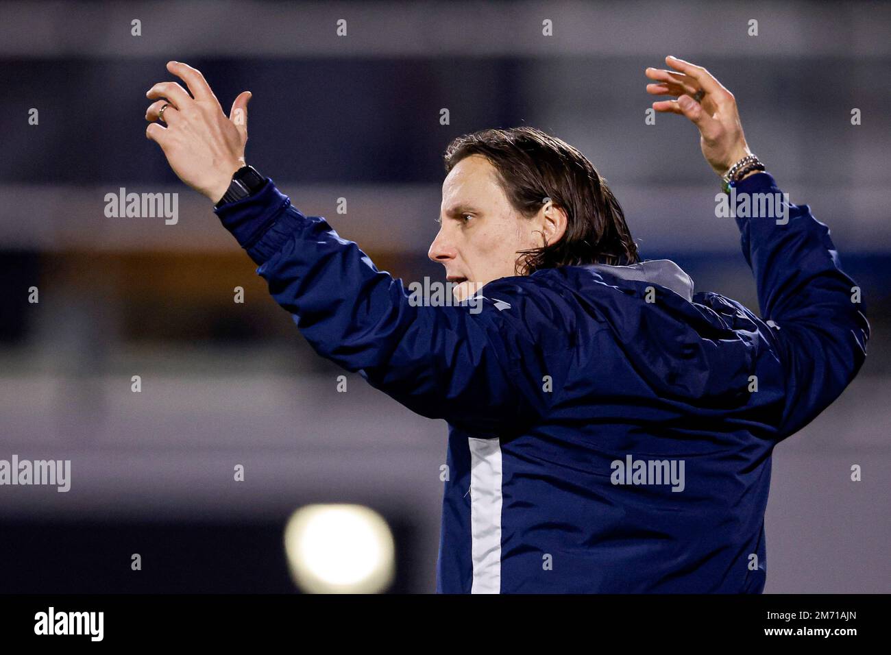 OSS, NETHERLANDS - JANUARY 6: Head Coach Marcel van der Sloot of TOP ...