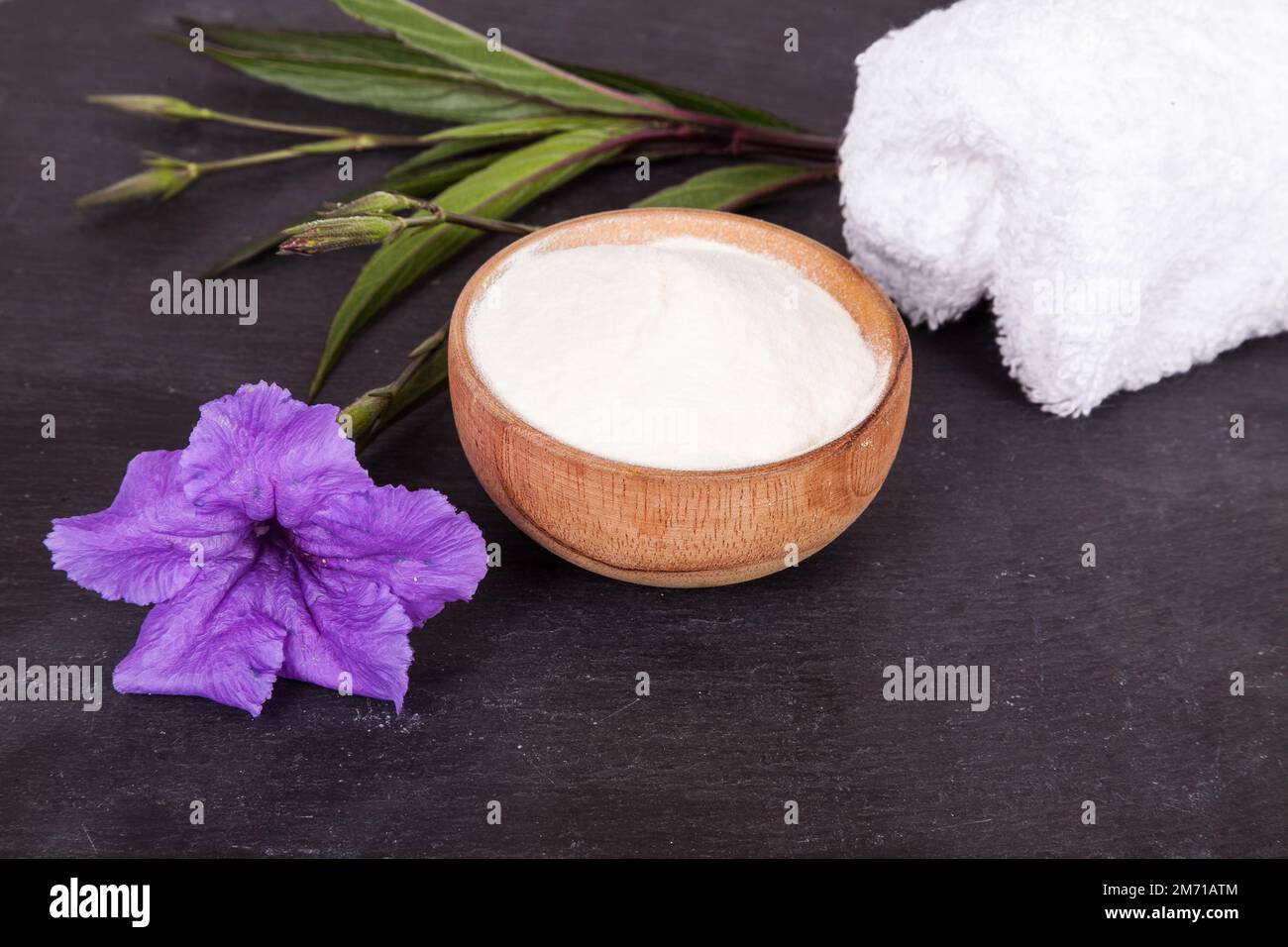 Collagen Hydrolyzed protein molecule - collagen powder Stock Photo - Alamy