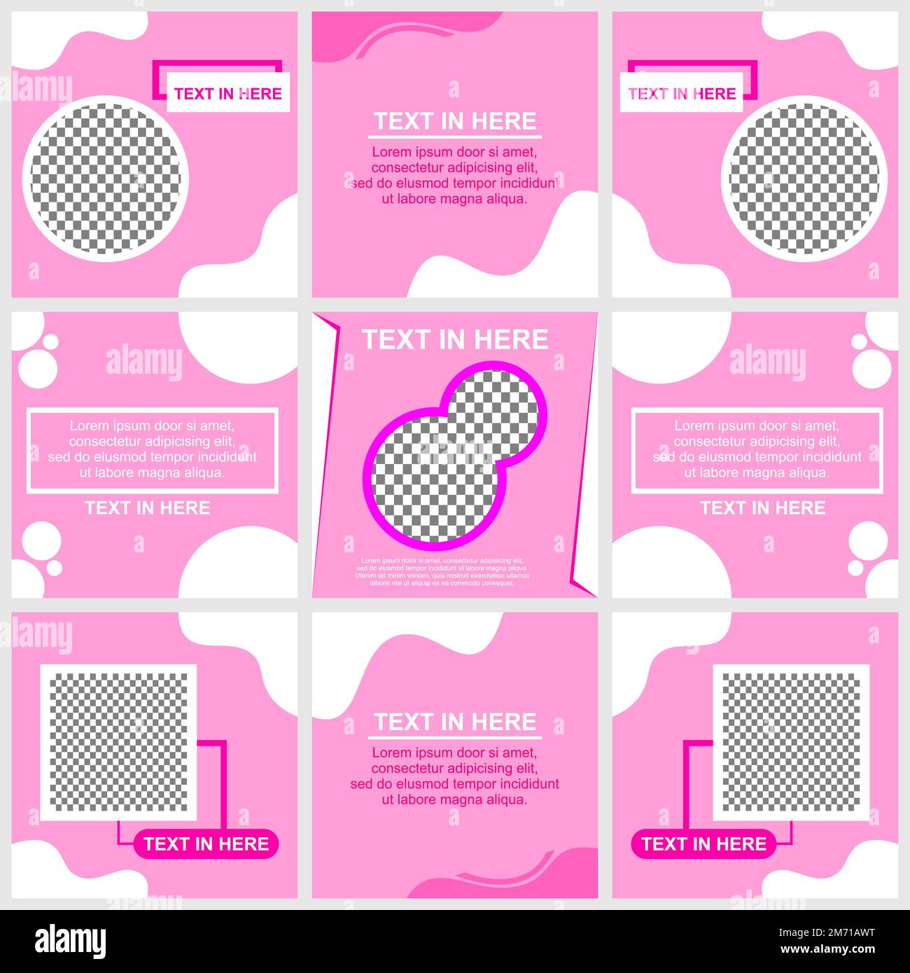A digital illustration of a pink poster template design Stock Vector ...
