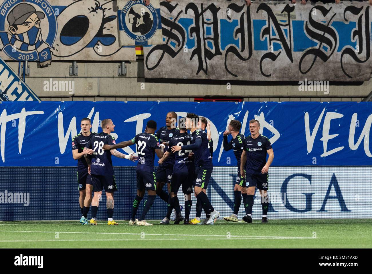 MAASTRICHT, football, 6-1-2023, stadion de Geusselt, MVV Maastricht - Graafschap, Dutch Keuken ...
