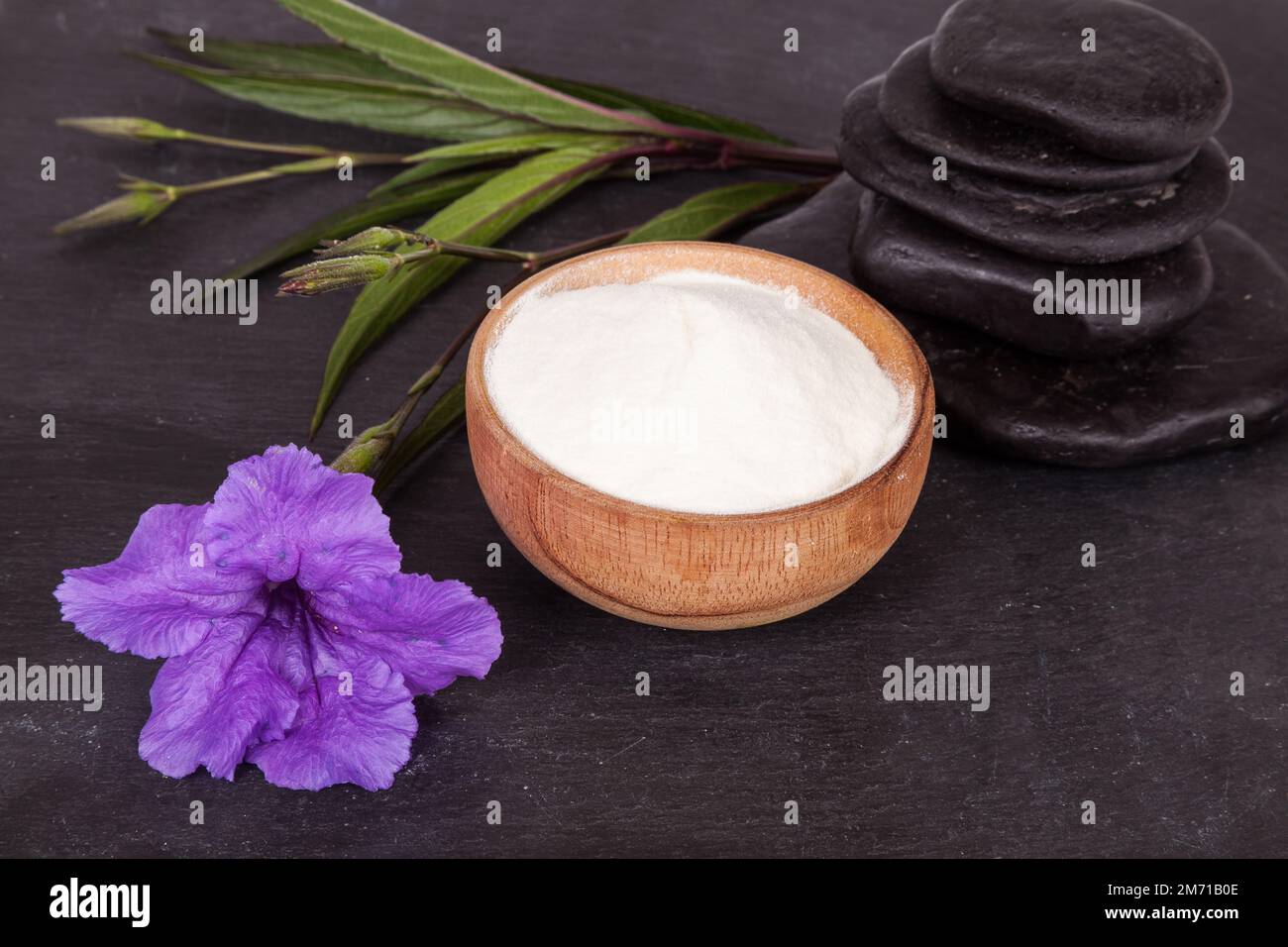 Collagen Hydrolyzed protein molecule - collagen powder Stock Photo - Alamy