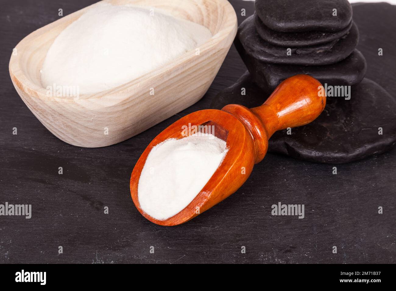 Collagen Hydrolyzed protein molecule - collagen powder Stock Photo - Alamy