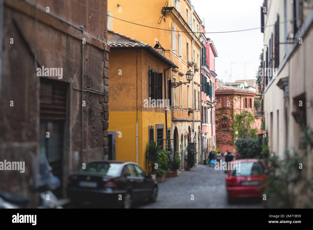 Trastevere district, Rome, Italy, view of rione Trastevere, Roma, with ...