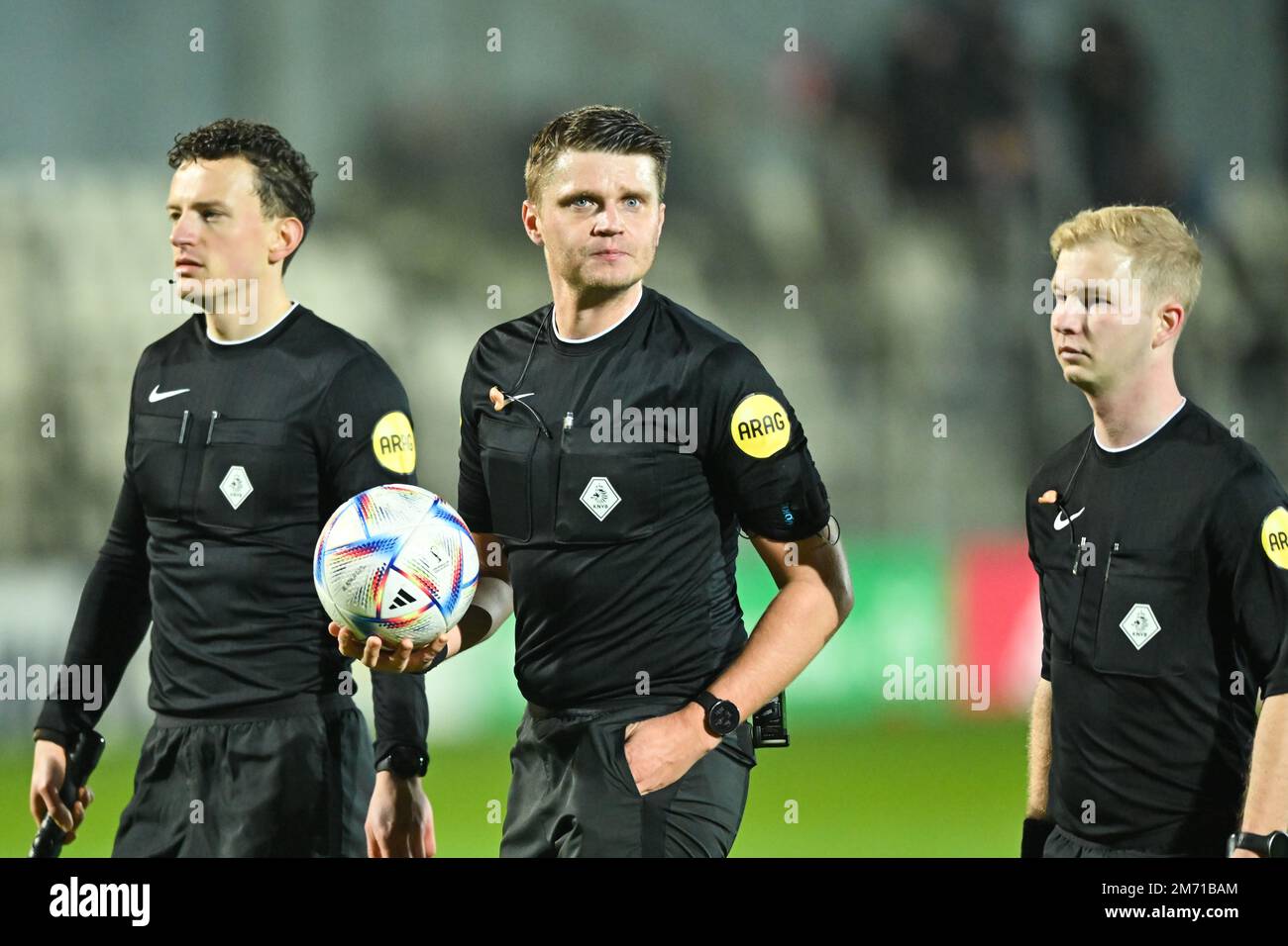 AMSTERDAM, NETHERLANDS - JANUARY 6: Assistent referee Rick van Rijn ...