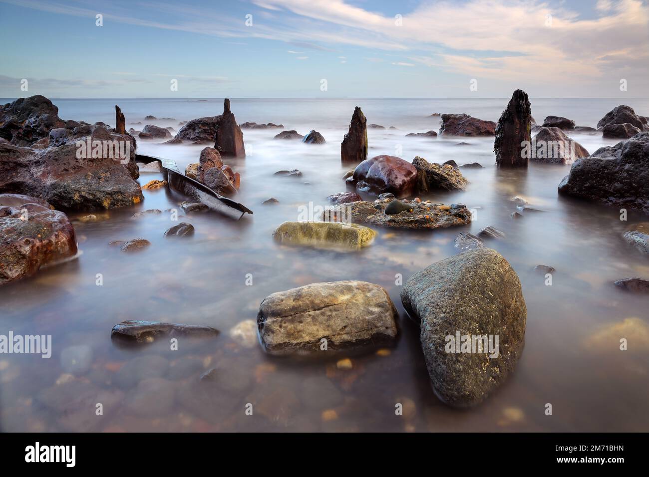 Groynes beach view hi-res stock photography and images - Alamy