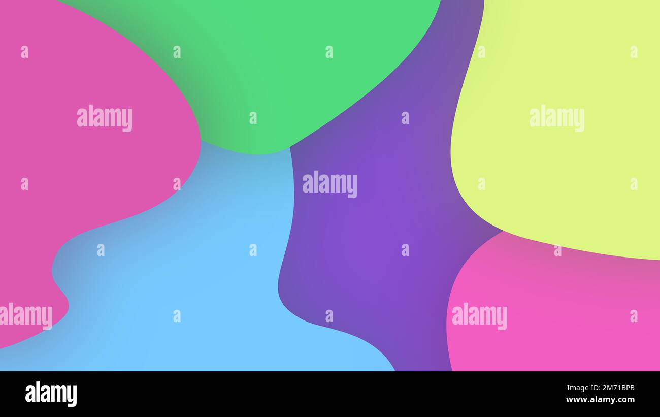 Colorful wavy paper cut shapes abstract background. Design layout for ...