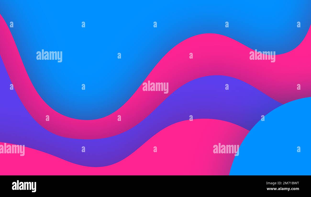 Colorful wavy paper cut shapes abstract background. Design layout for ...
