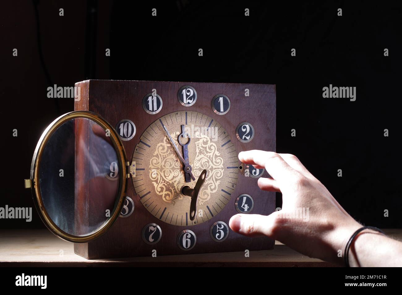 Winding mechanical clock with key hi-res stock photography and images ...