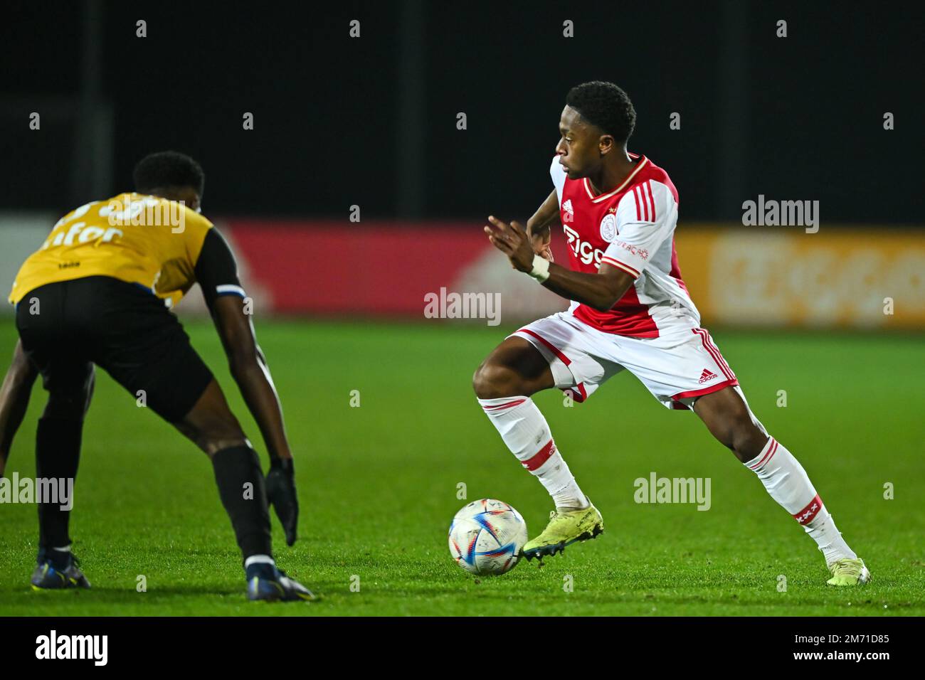 AMSTERDAM, NETHERLANDS - JANUARY 6: Jaydon Banel of Ajax U21 during the ...