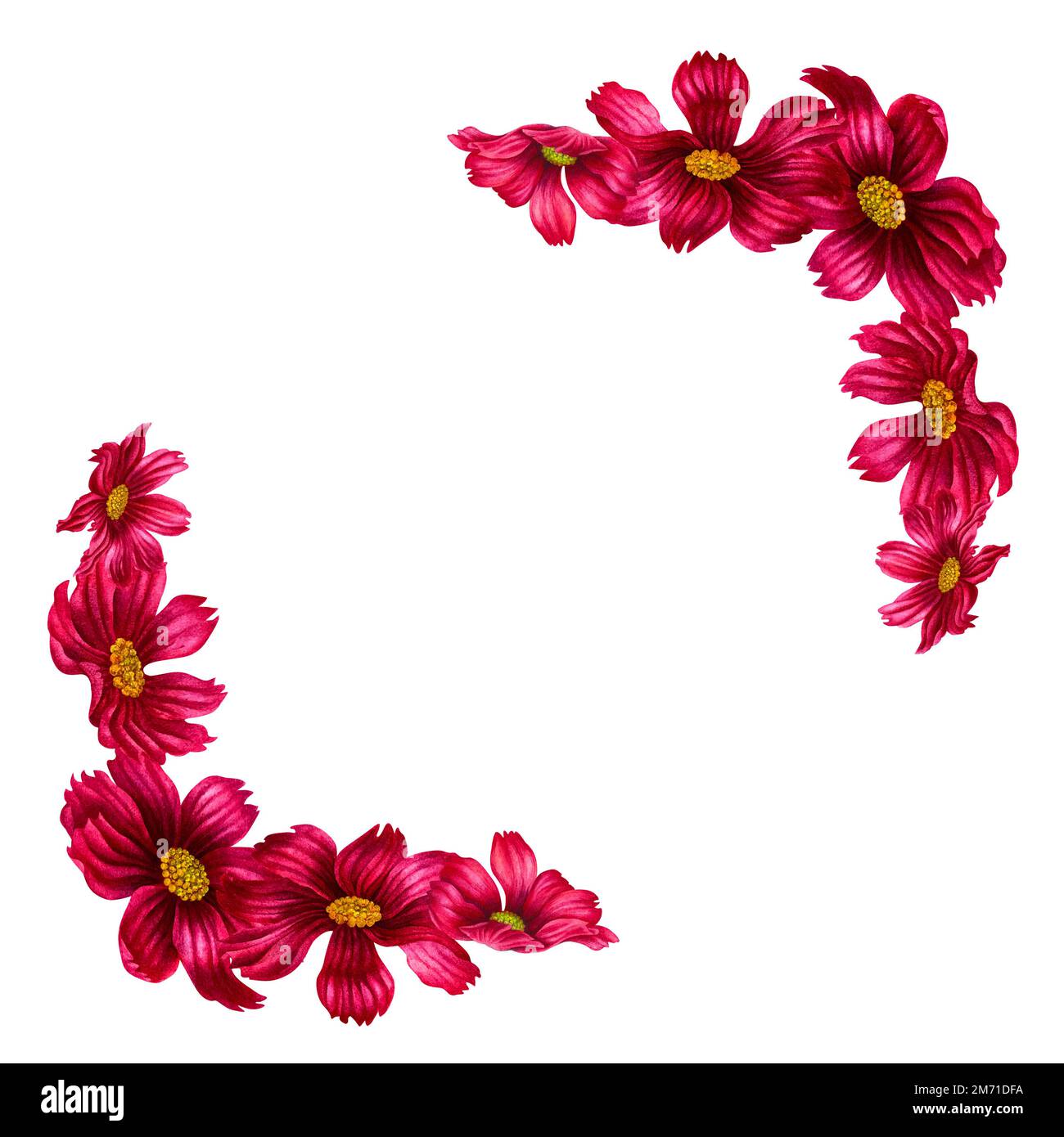 Red Flower Corner Designs