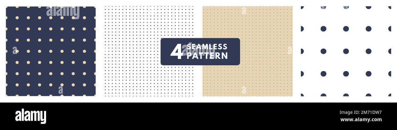 Set polka dots or bullet journal texture. Seamless monochrome pattern ...