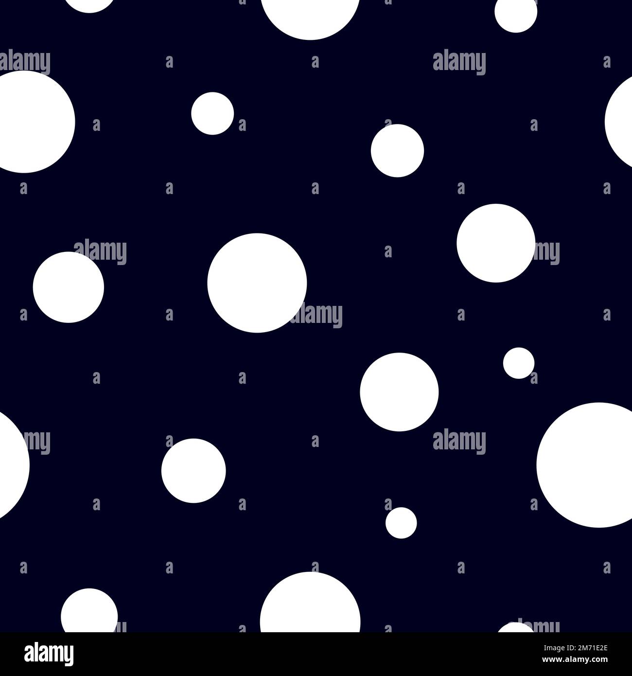 Black and white seamless polka dot pattern vector. Random spots hand ...