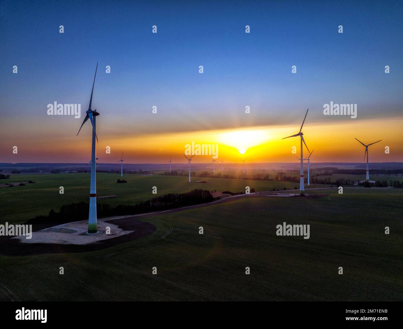 The windpark of Herzhorn in Germany Stock Photo - Alamy