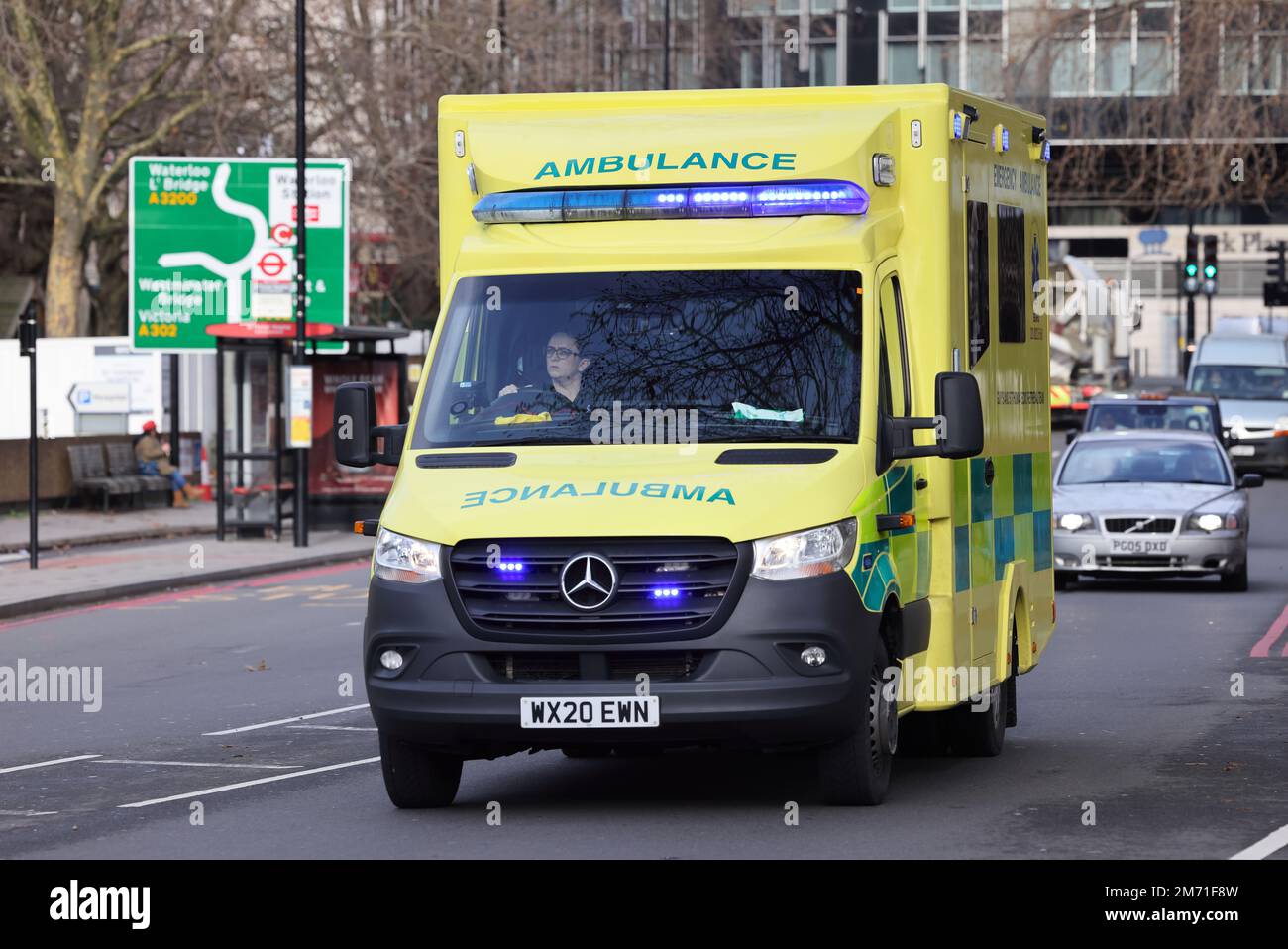Amulance outside St Thomas' Hospital, as further strikes for January ...