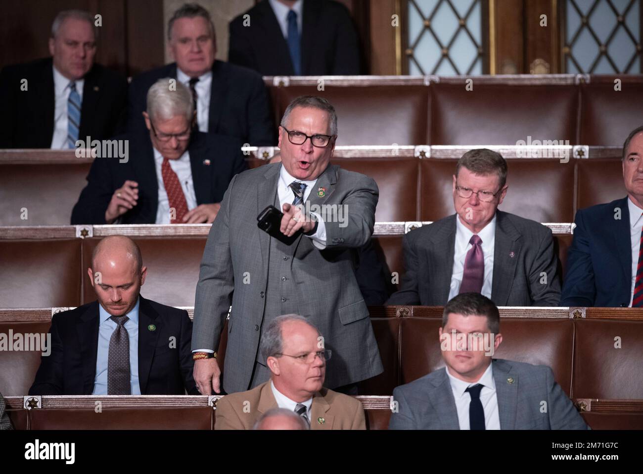 United States Representative Mike Bost (Republican of Illinois) angrily ...