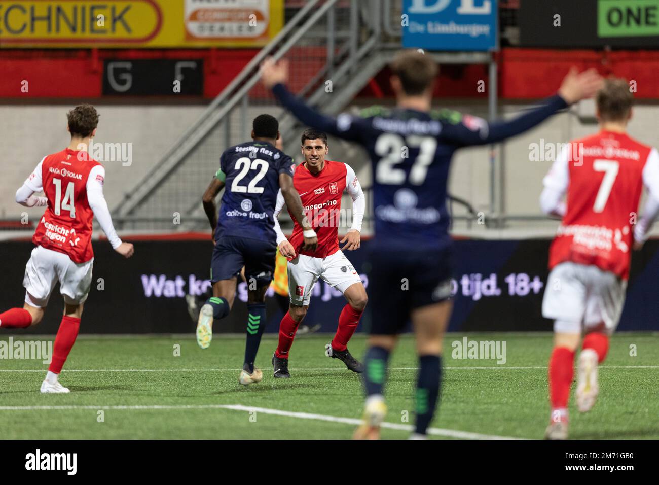 MAASTRICHT, football, 6-1-2023, stadion de Geusselt, MVV Maastricht - Graafschap, Dutch Keuken ...