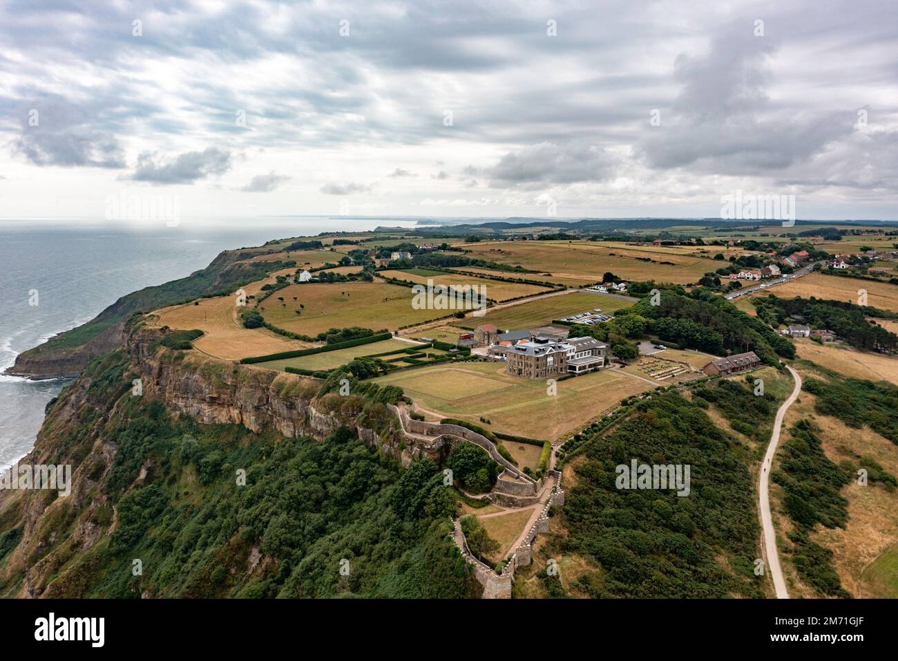 An aerial view of the Ravenhall hotel North Yorkshire Stock Photo - Alamy