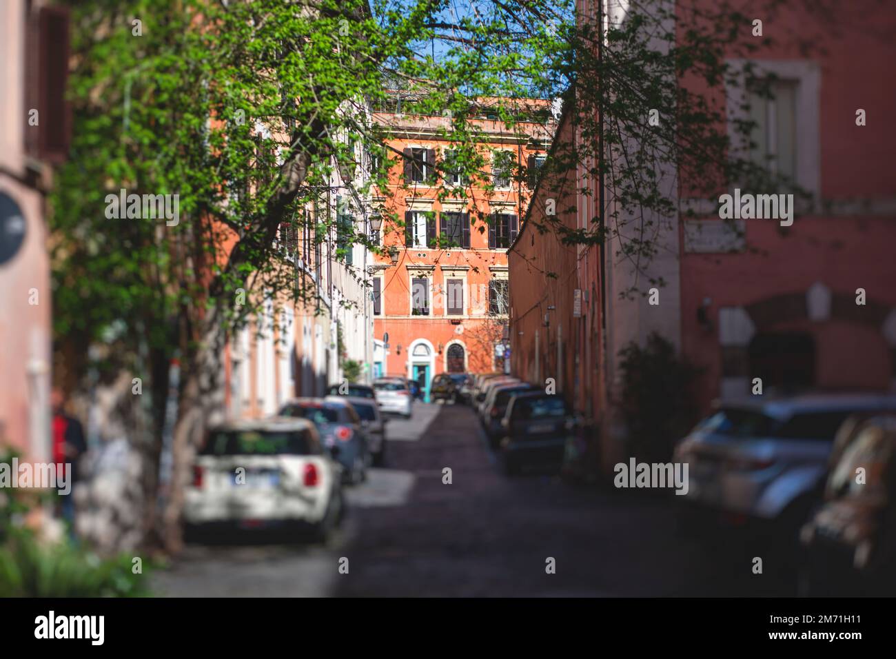 Trastevere district, Rome, Italy, view of rione Trastevere, Roma, with ...