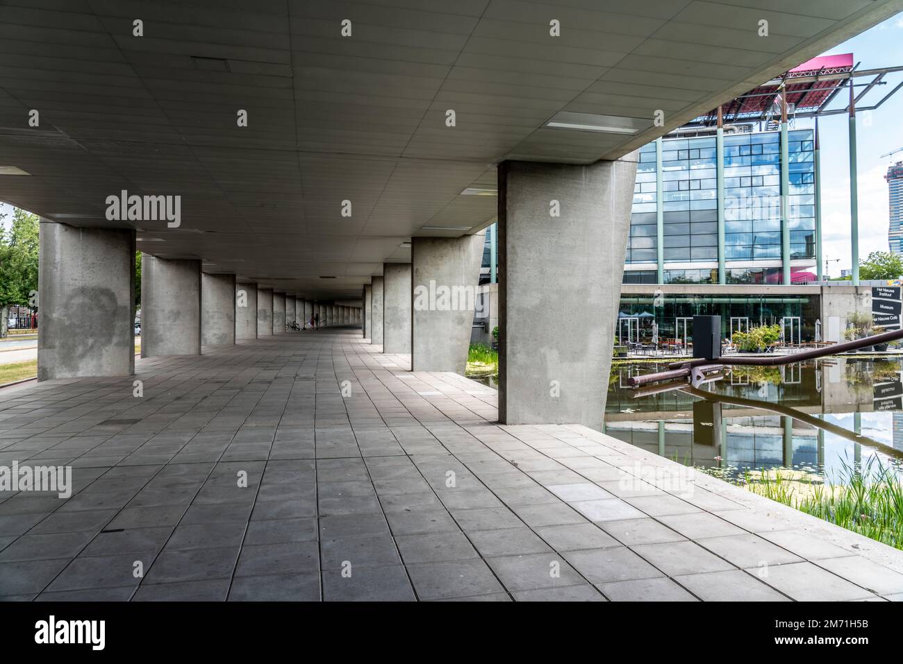 Colonnade under the Dutch Institute of Architecture, at Het Nieuwe ...