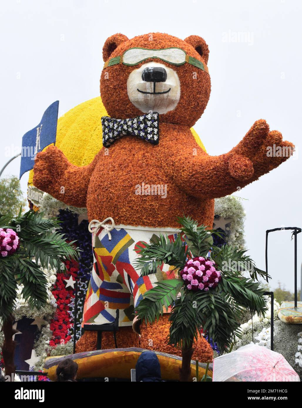 Pasadena, California, USA 3rd January 2023 Bear Surfing on Rose Parade ...