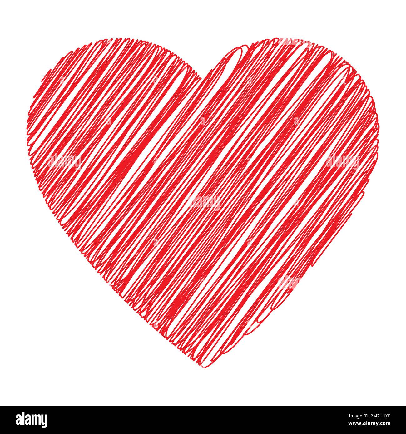 Hand drawn red heart. Scribble heart vector Stock Vector Image & Art ...