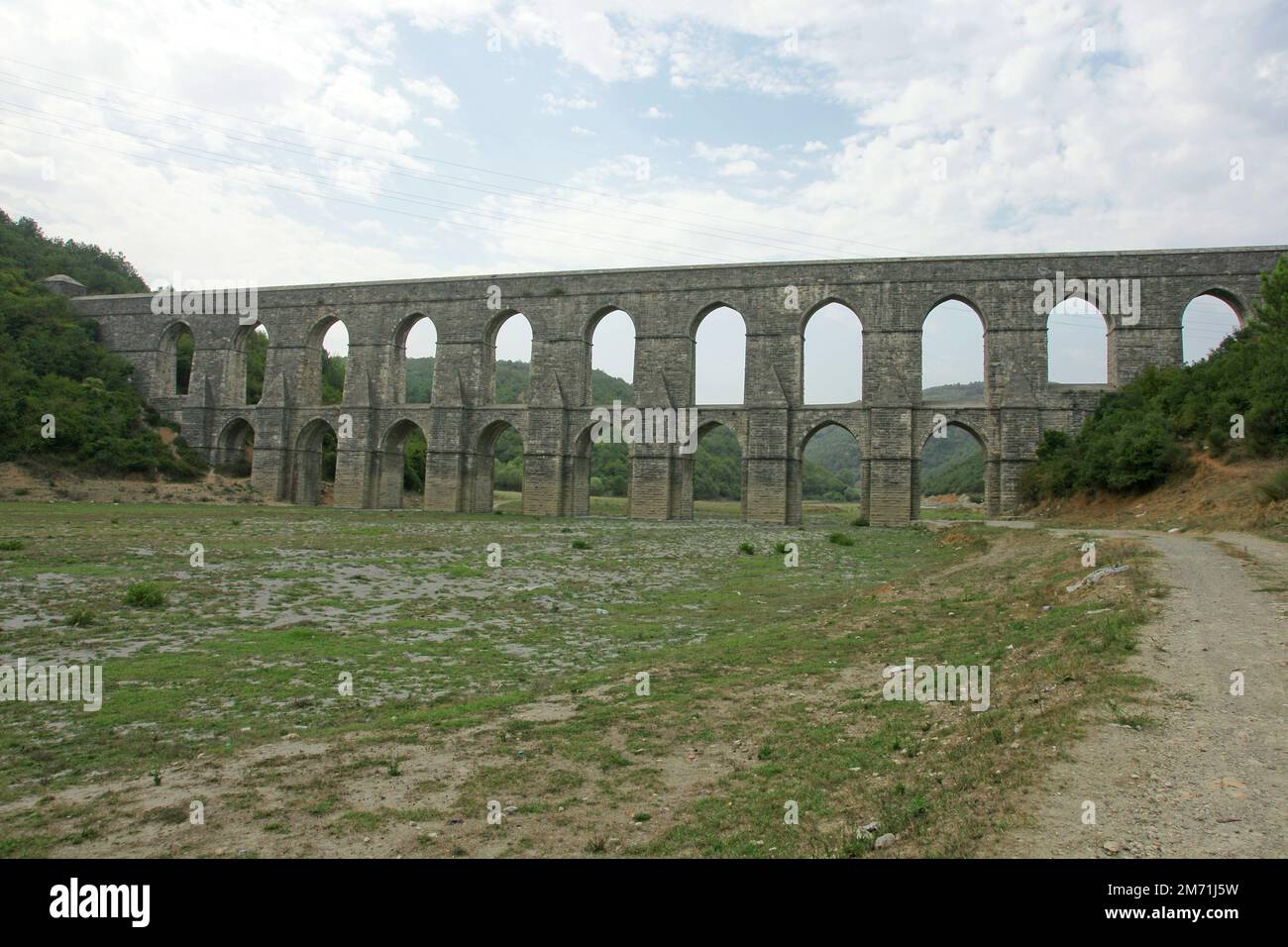 Located in Istanbul, Turkey, the Guzelce Aqueduct was built by Mimar ...