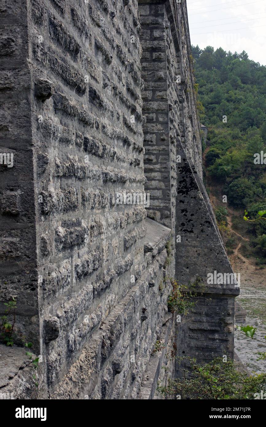 Located in Istanbul, Turkey, the Guzelce Aqueduct was built by Mimar ...