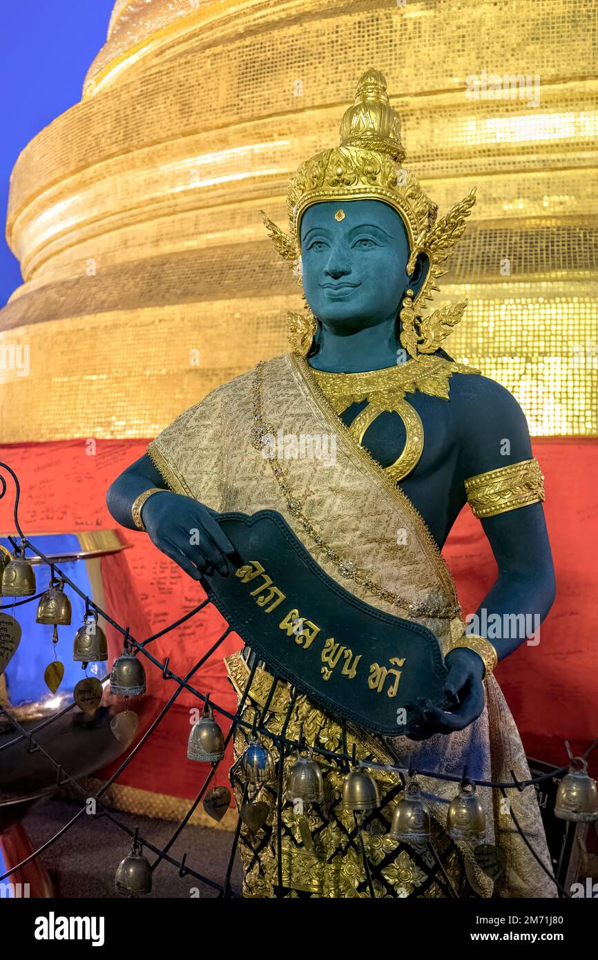 Bangkok, Thailand. 11th May, 2022. The Golden Mount Wat Saket temple ...