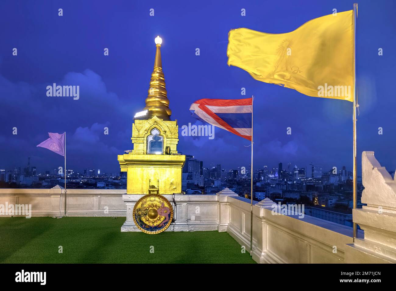 Bangkok, Thailand. 11th May, 2022. The Golden Mount Wat Saket temple complex (Wat Saket Ratcha ...