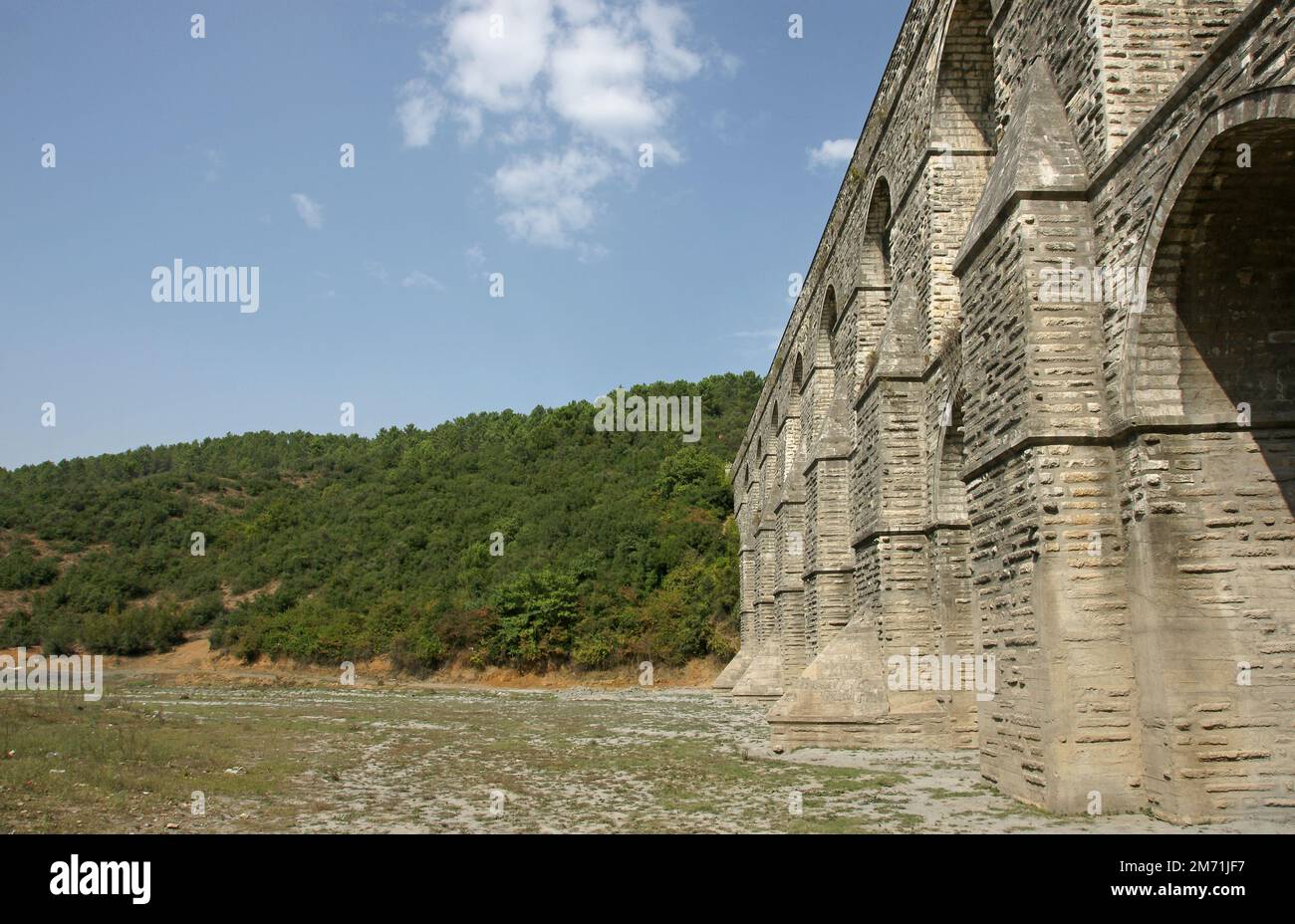 Located in Istanbul, Turkey, the Guzelce Aqueduct was built by Mimar ...