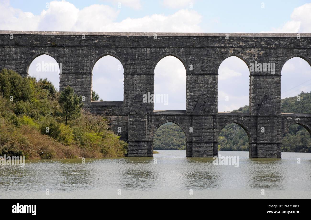 Located in Istanbul, Turkey, the Guzelce Aqueduct was built by Mimar ...