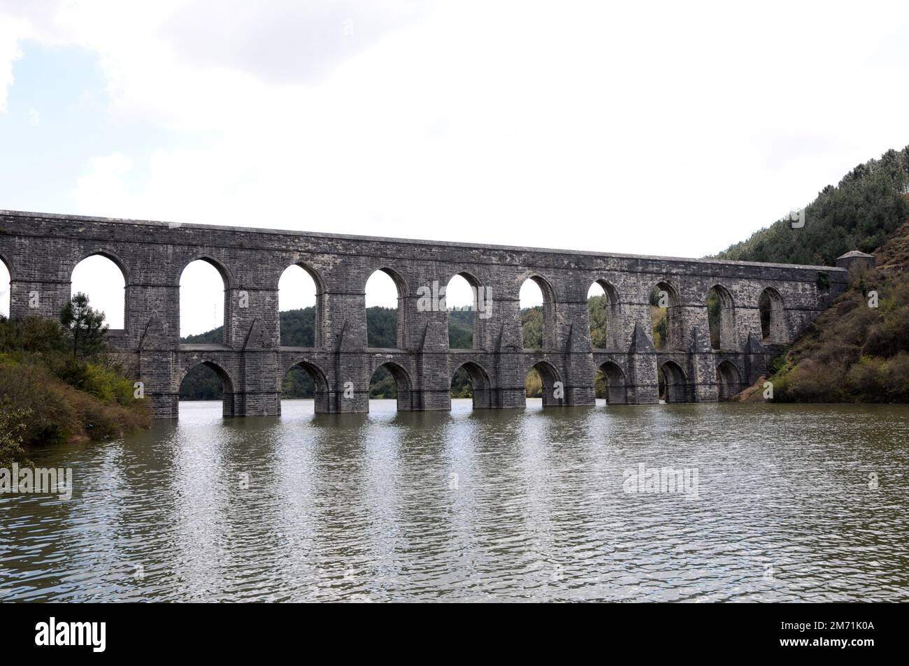 Located in Istanbul, Turkey, the Guzelce Aqueduct was built by Mimar ...