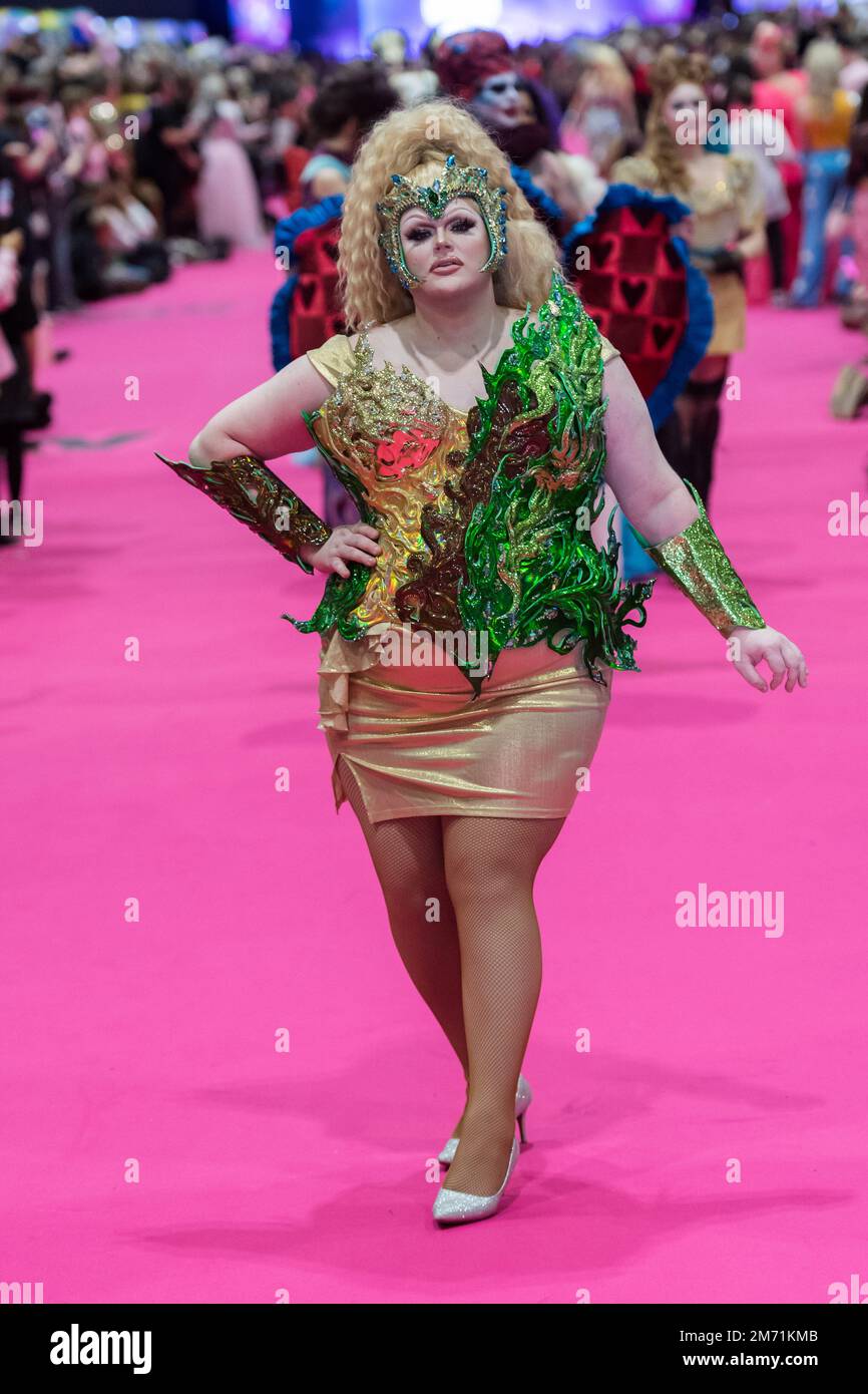 London, UK. 06th Jan, 2023. LONDON, UNITED KINGDOM - JANUARY 06, 2023: Drag queen Pixie Polite ...