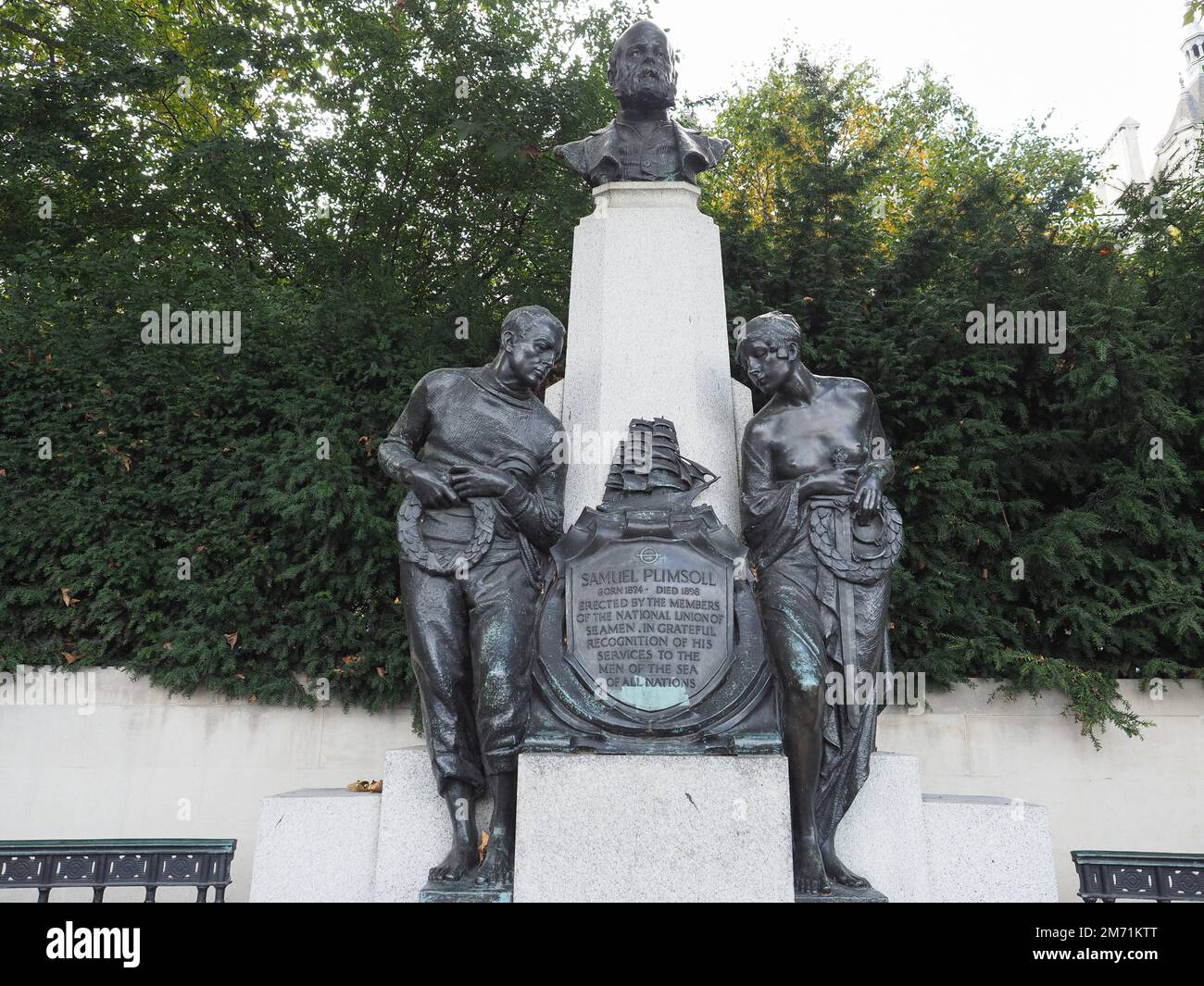Samuel Plimsoll statue by sculptor Ferdinand Victor Blundstone circa ...