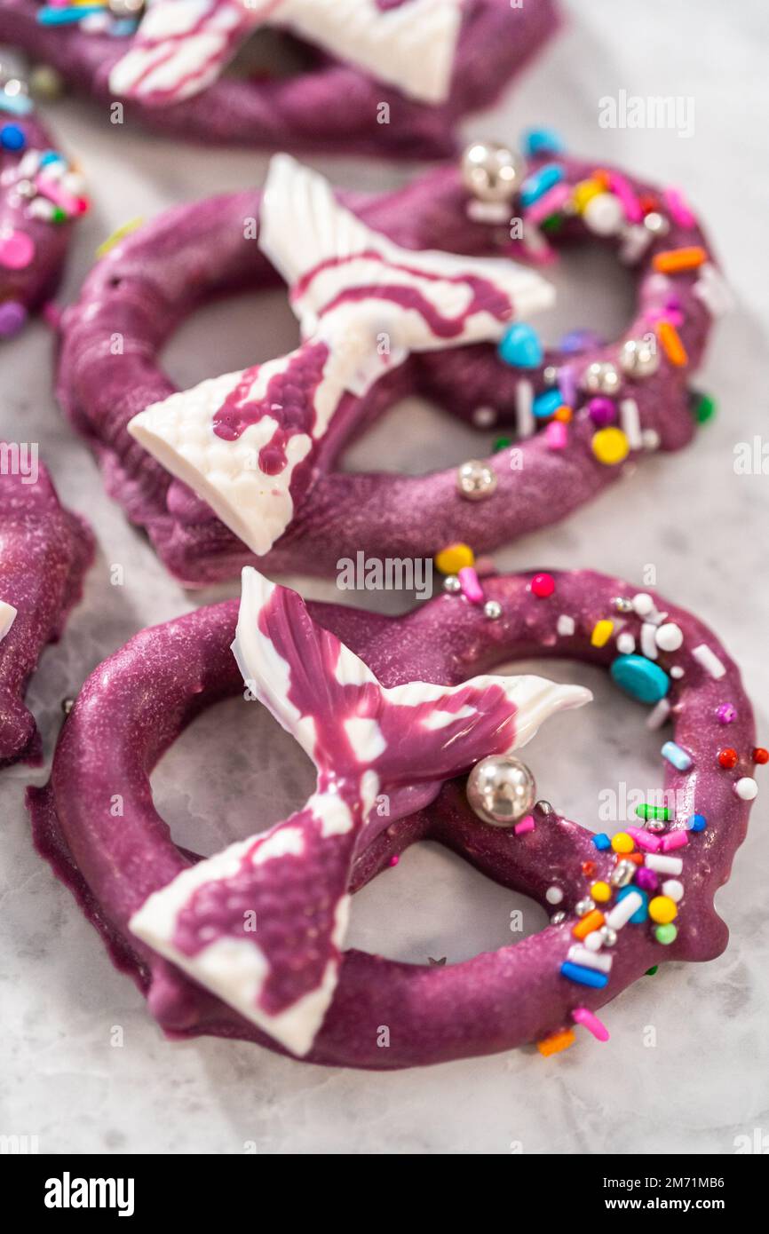 Mermaid pretzel twists Stock Photo - Alamy